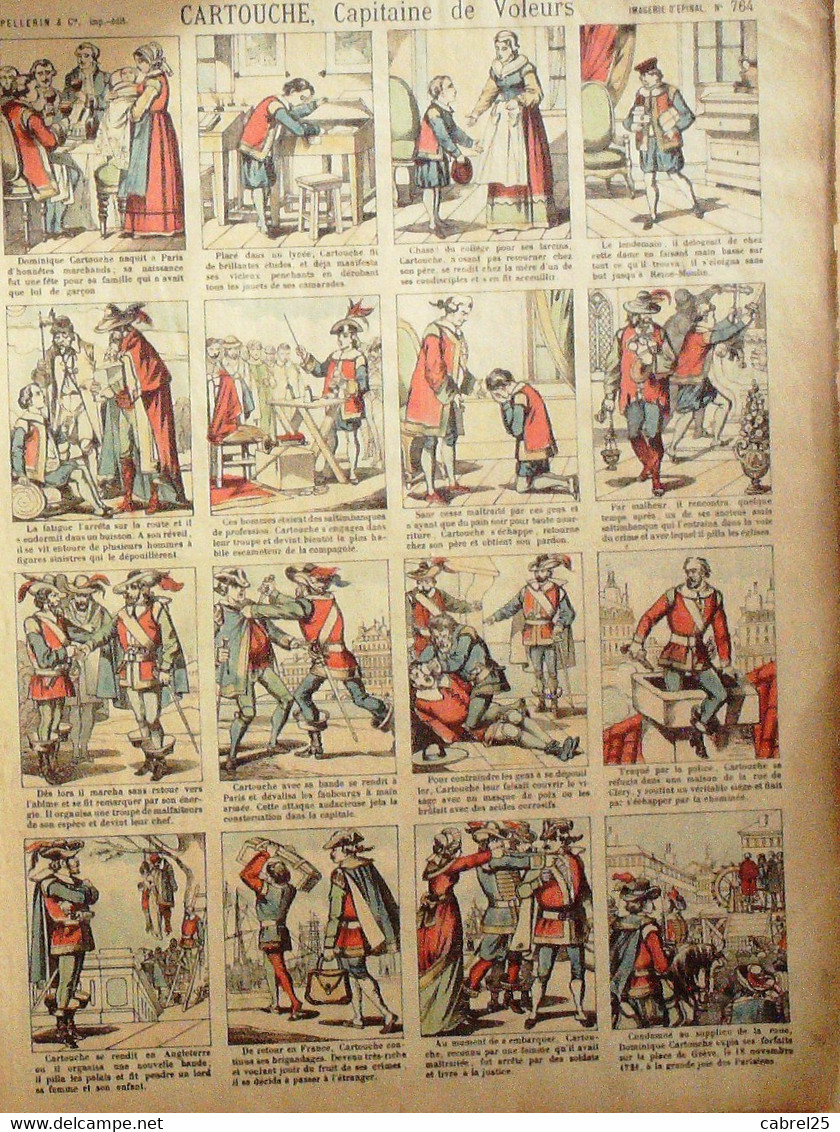 CARTOUCHE CAPITAINE de VOLEURS (Pellerin d'Epinal)